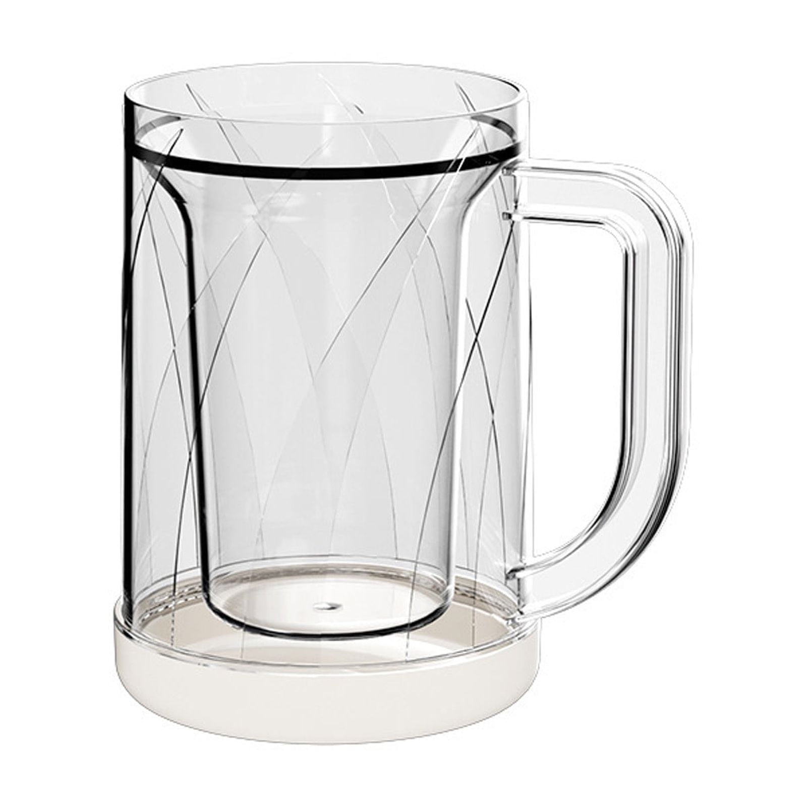 siubich Freezer Beer Mugs, Double Wall Gel Frosty Freezer Ice Mugs ...