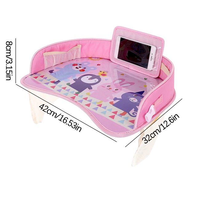 siubich Kids Travel Tray for Car - Car Seat Tray for Kids Travel, Road ...