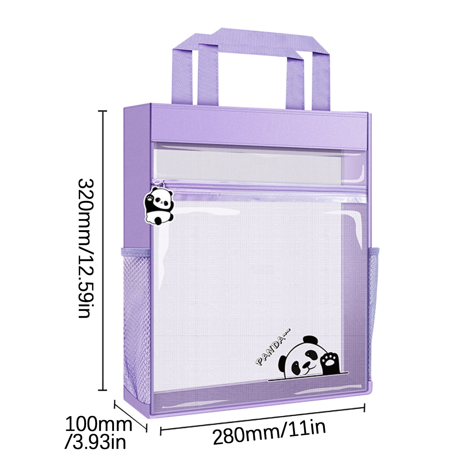 siubich Nylon Document Bag with Handle Light Transparent Mesh File Tote ...