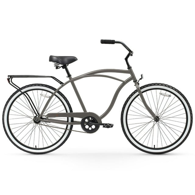 sixthreezero men's Beach Cruiser Bicycle - Matte Grey - Walmart.com