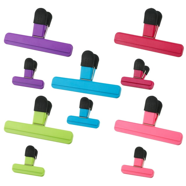 sixwipe 10 Pack Chip Bag Clips, 6 Inch 3 Inch Bag Clips for Food, Bag ...