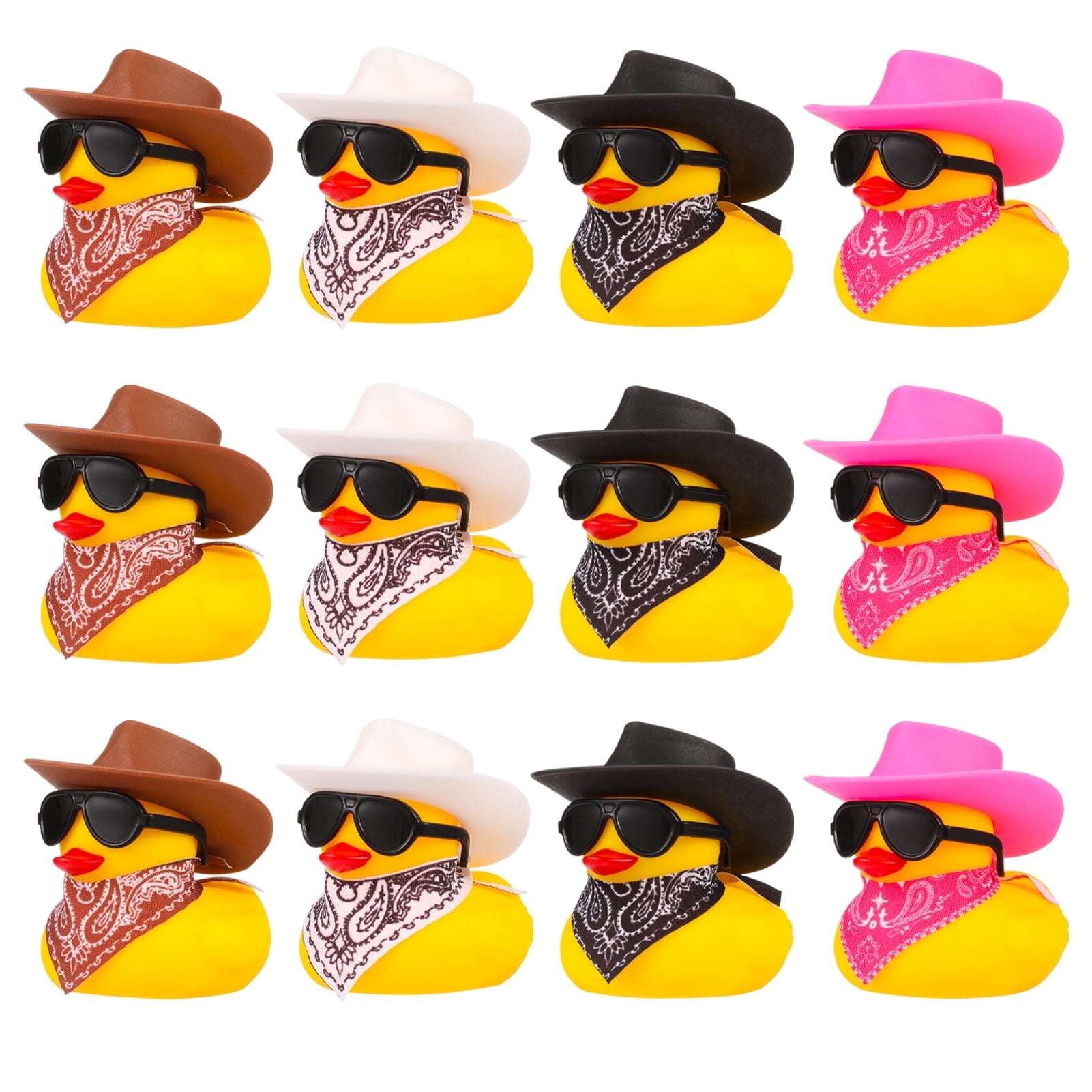sixwipe 12 Pack Cowboy Rubber Ducks, Small Rubber Ducks Bulk for Bath ...