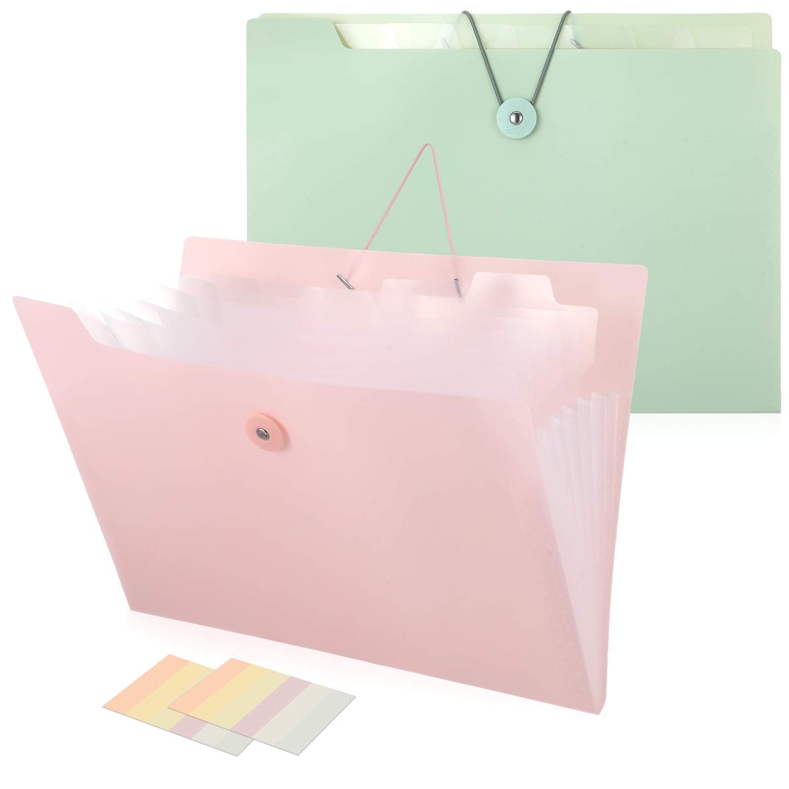 sixwipe 2 Pack Accordion File Organizer with Pockets, 8 Pockets ...