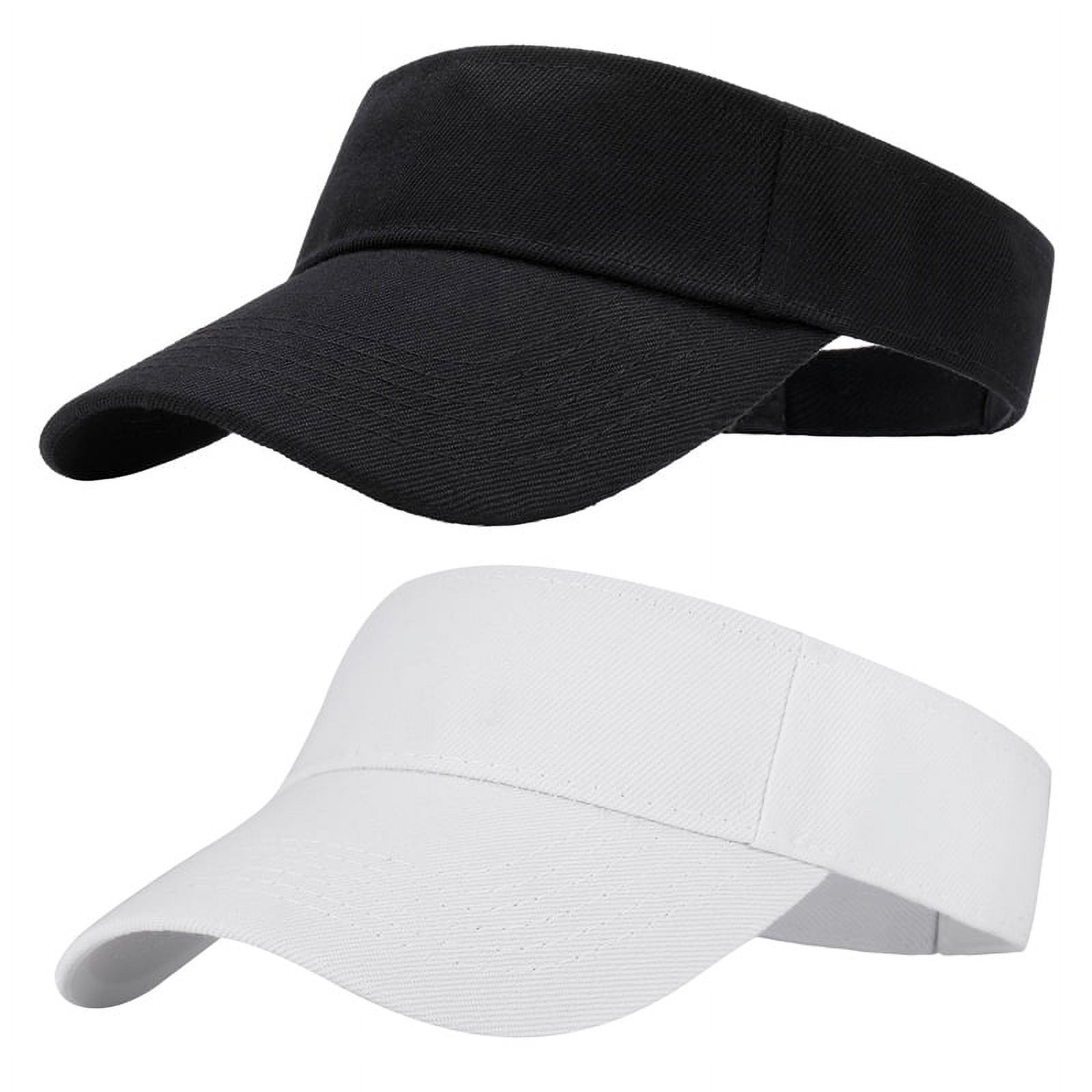Unisex Solid Cotton Visor Cap - Adjustable hat for Golf & Tennis ...