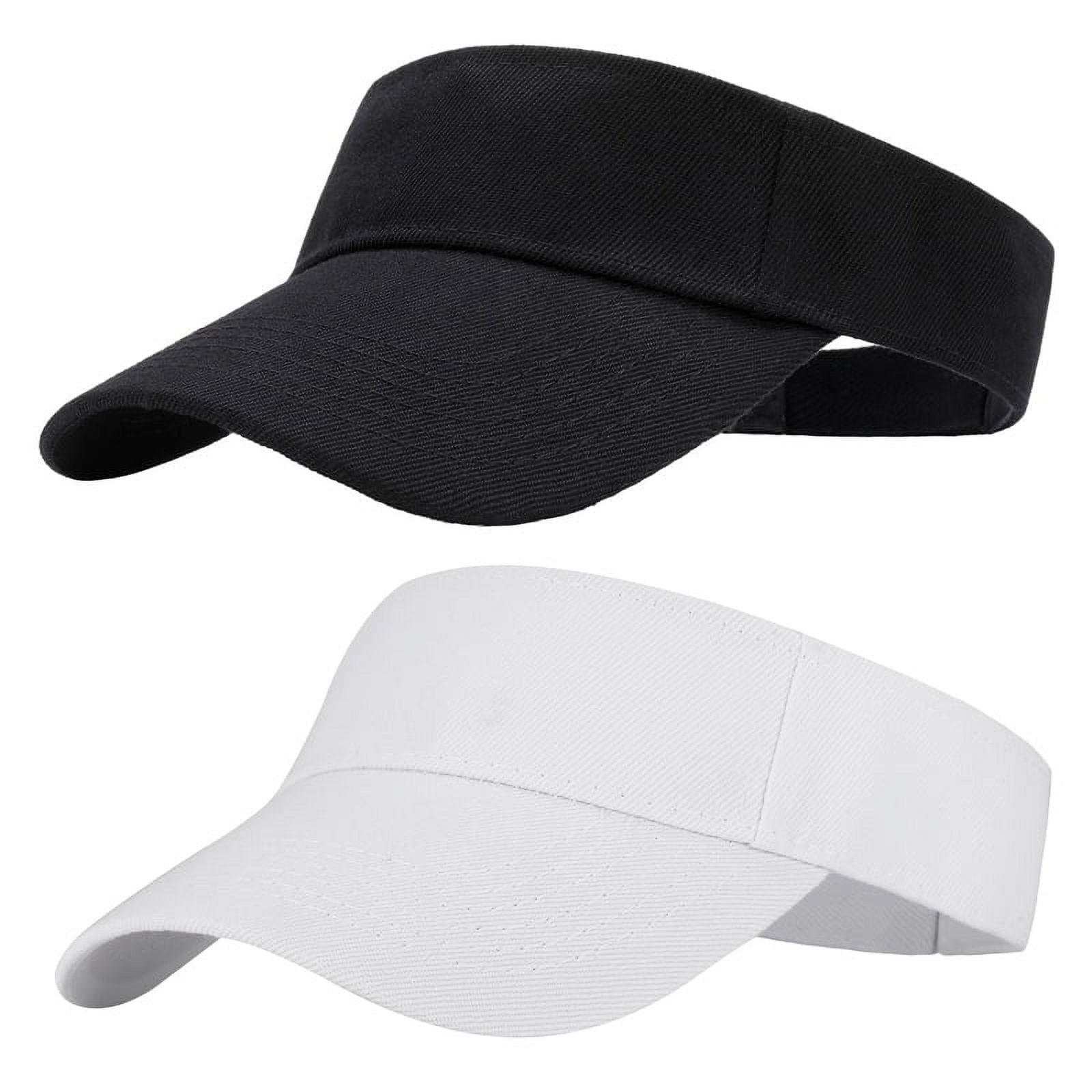 Sixwipe 2-Pack UV Protection Sports Sun Visor Hats, Adjustable ...