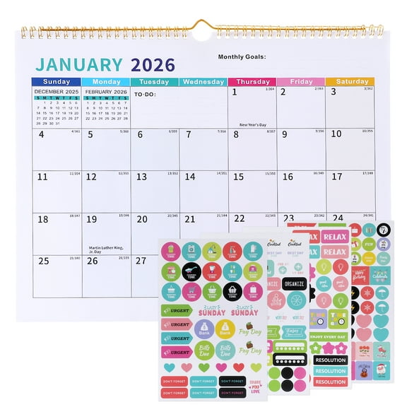 2026-2027 Magnetic Wall Calendar 13x11.4", 18 Month Large Monthly ...