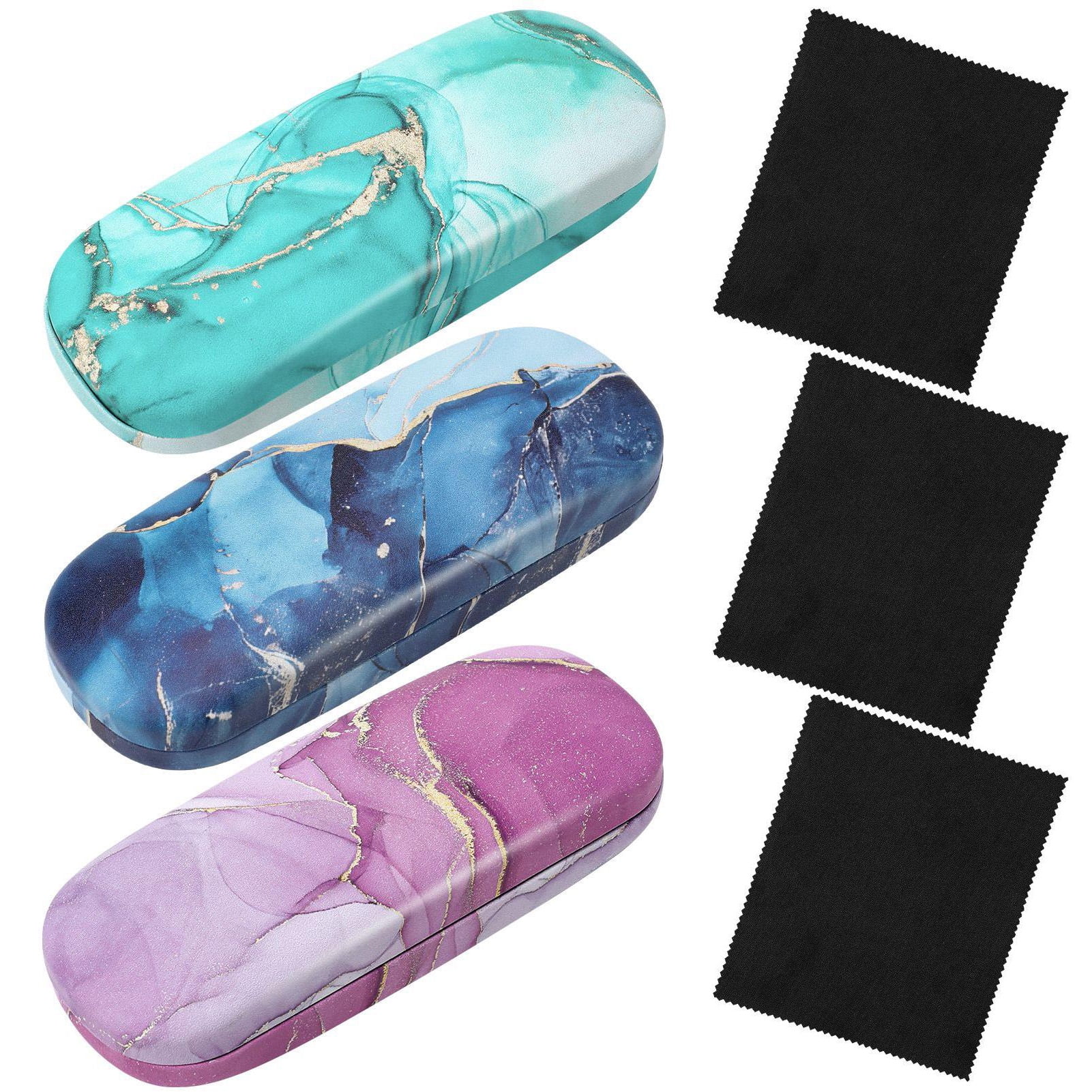 sixwipe 3 Pack Glasses Case, Hard Shell Protective Eyewear Holder ...
