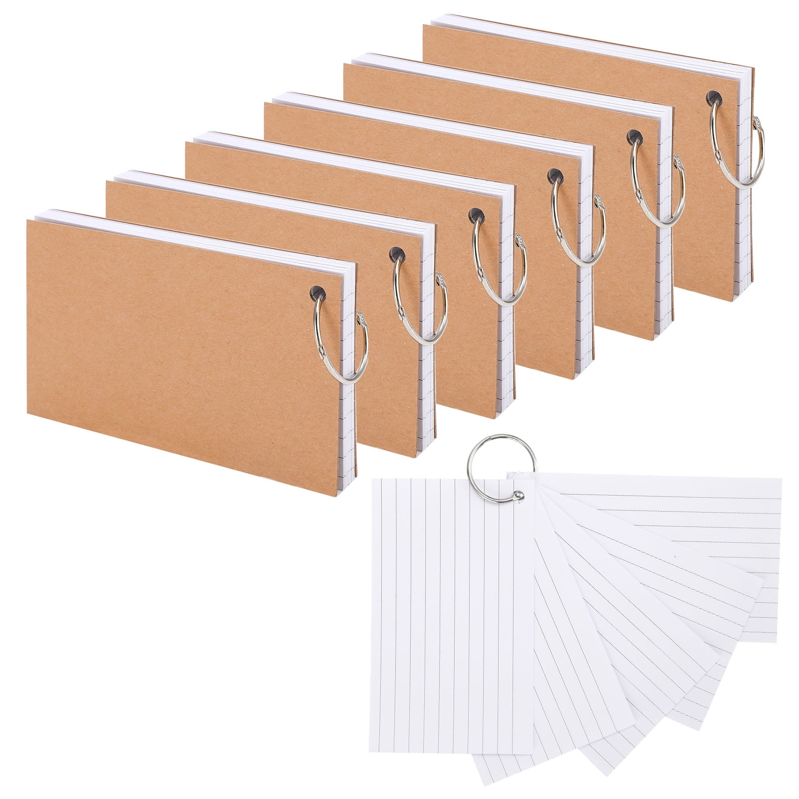 sixwipe 300 Pcs Index Cards, 3 x 5 Inches Flash Cards with Ring ...