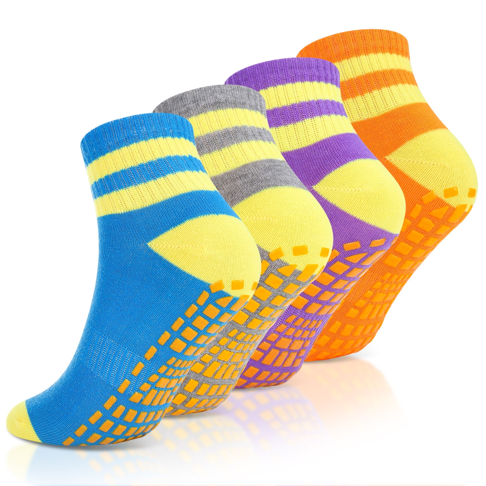 sixwipe Non Slip Grip Socks, Breathable Yoga Socks with Grippers ...