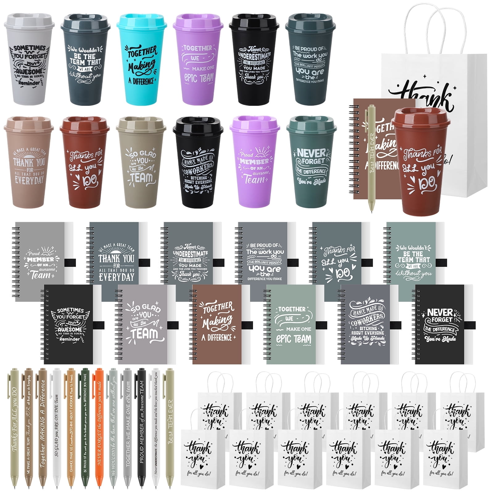 sixwipe 48 Pcs Employee Appreciation Gifts Set, Included 16 oz Plastic ...