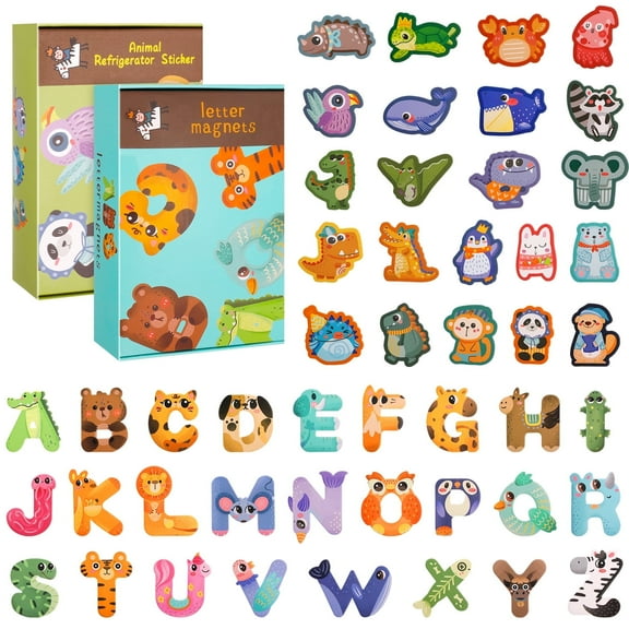 Magnetic Objects and Letters. Set of 78 Foam Magnets Including 52 ...