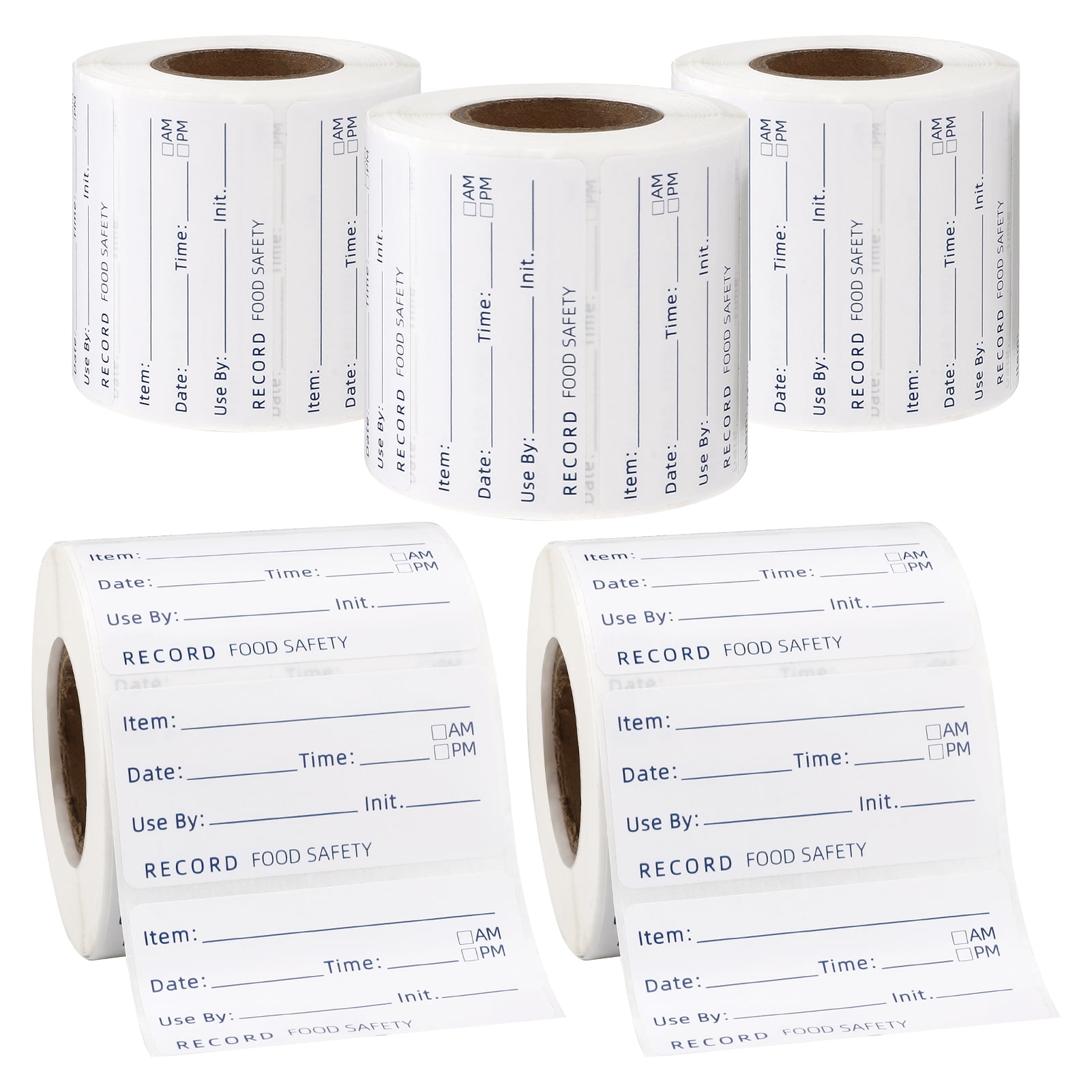 sixwipe 5 Rolls 2500 Pcs Removable Food Stickers, 2 x 1 Inch Food ...