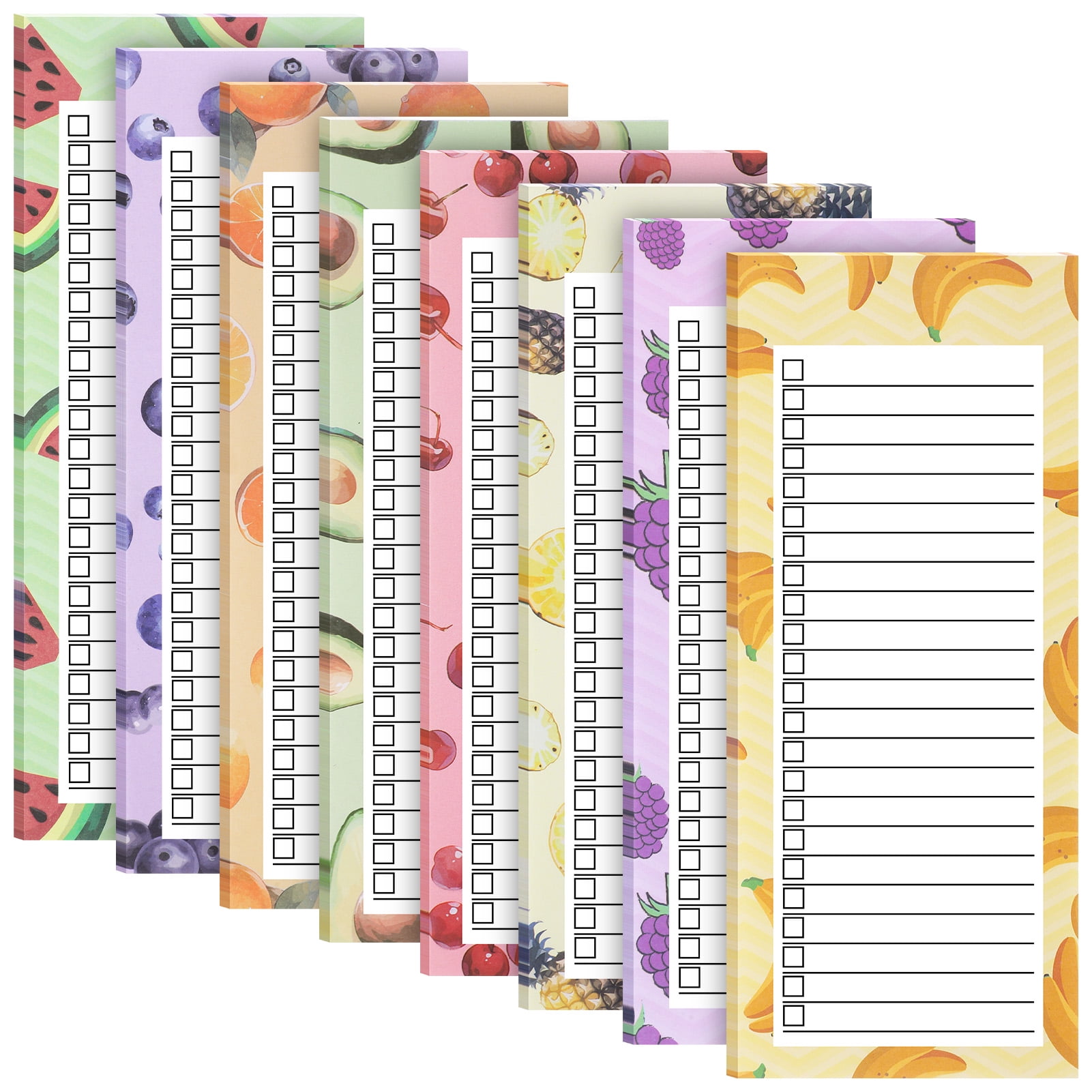 sixwipe 8 Pcs Magnetic Notepads for Refrigerator, Grocery List Magnet ...
