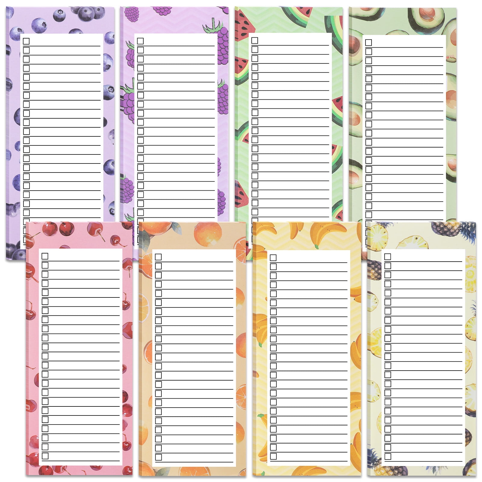 sixwipe 8 Pcs Magnetic Notepads for Refrigerator, Grocery List Magnet ...