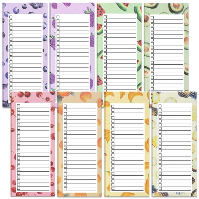 sixwipe 8 Pcs Magnetic Notepads for Refrigerator, Grocery List Magnet ...