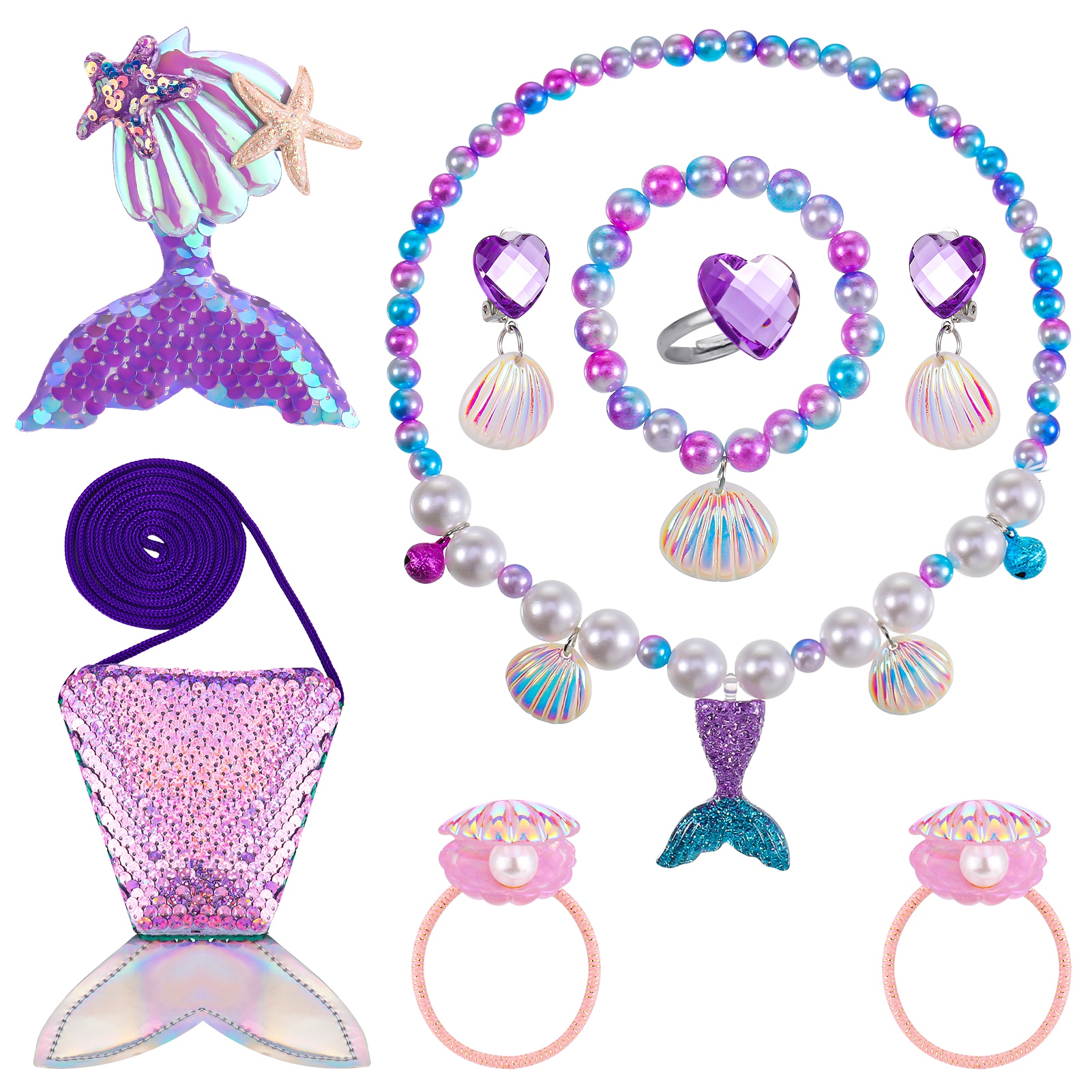 3 Piece Best Friends Mermaid Necklace - Walmart.com