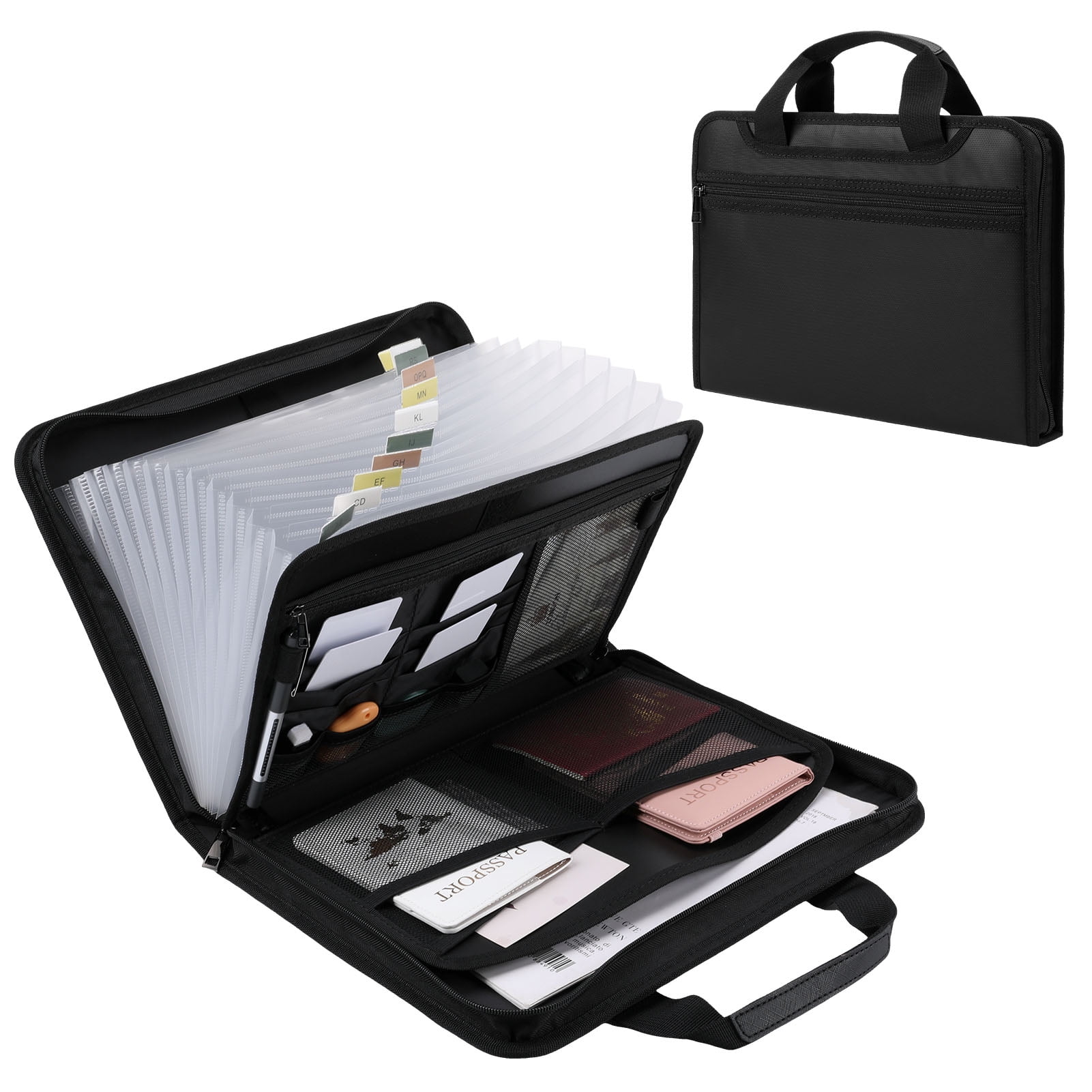 sixwipe Accordion File Organizer,Fireproof Expanding File Folder with ...