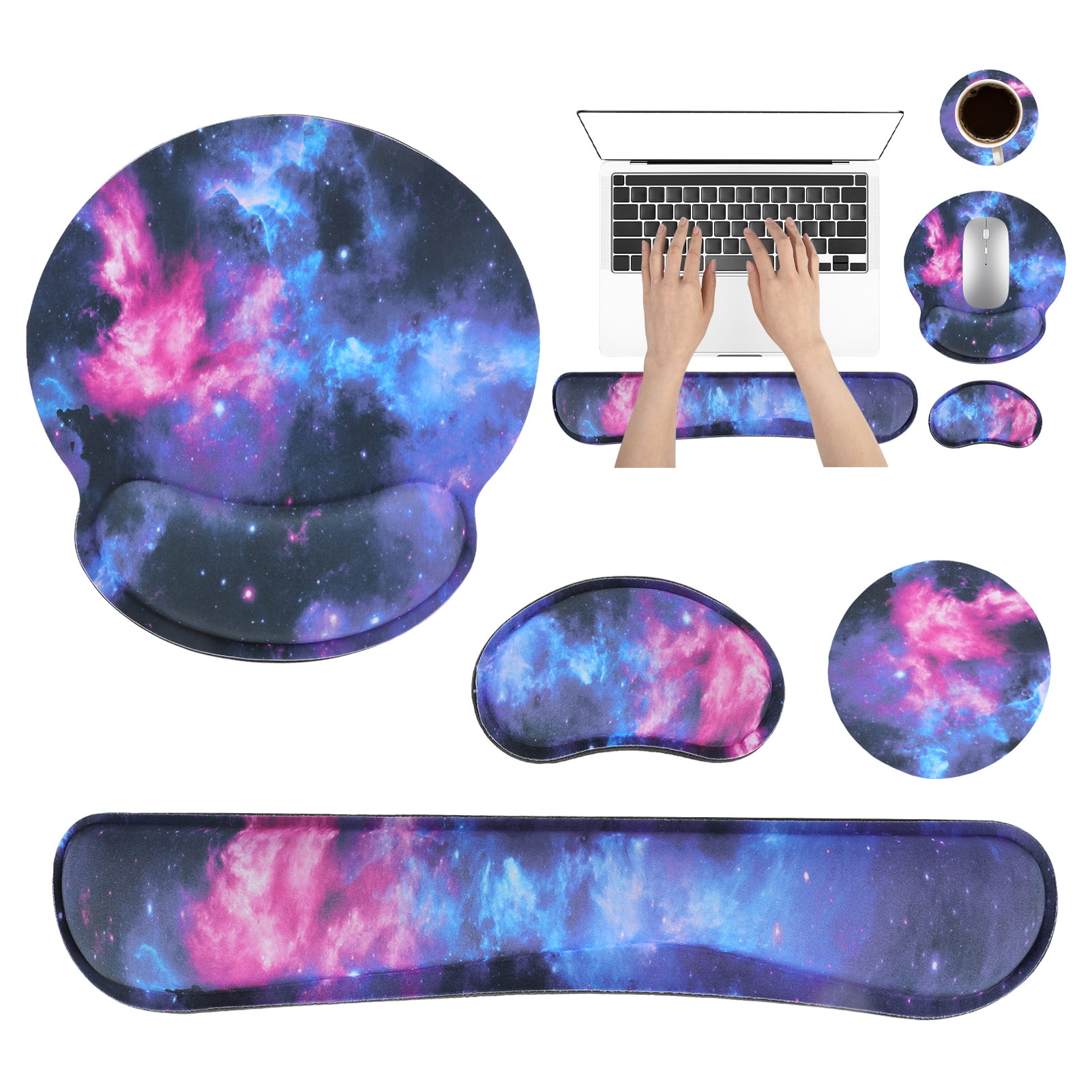 sixwipe Ergonomic Mouse Pad with Wrist Rest, No Slip Keyboard Wrist ...