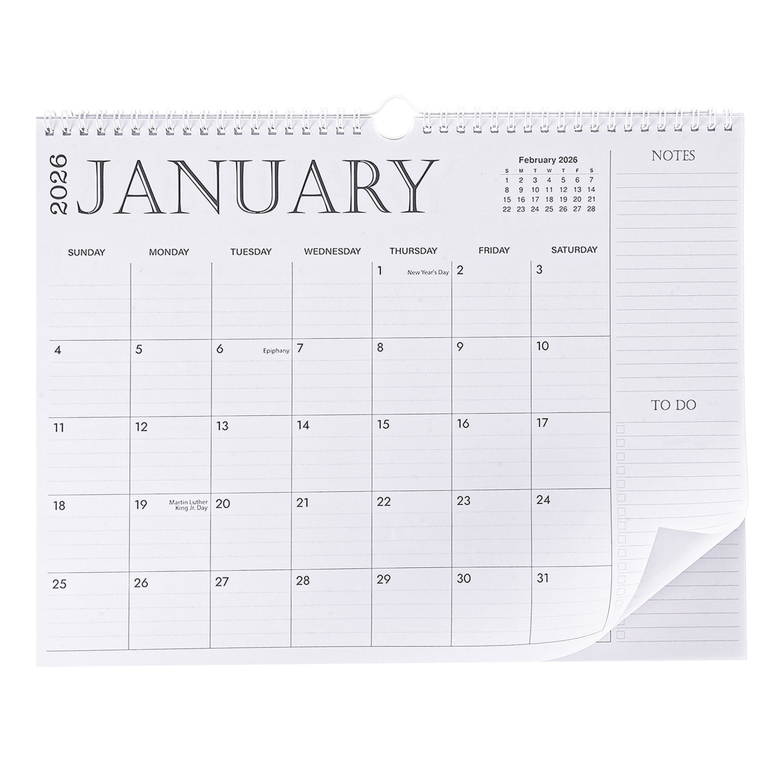 sixwipe Simplicity Calendar 2026-2027, 18 Monthly Wall Calendar 2025 ...