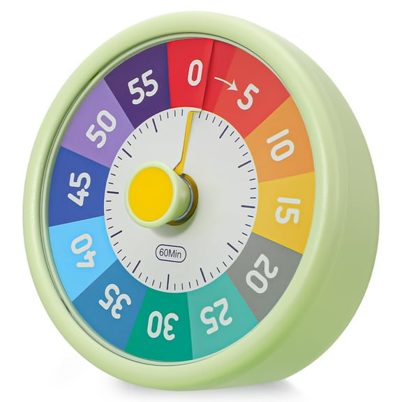 60-Minute Visual Timer for Kids, Silent Rainbow Countdown Timer for ...