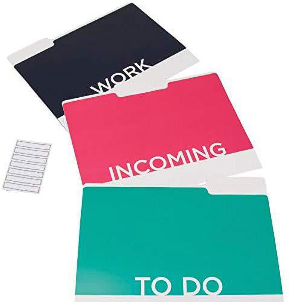 sjw reversible standard file folders, set of 3 - Walmart.com