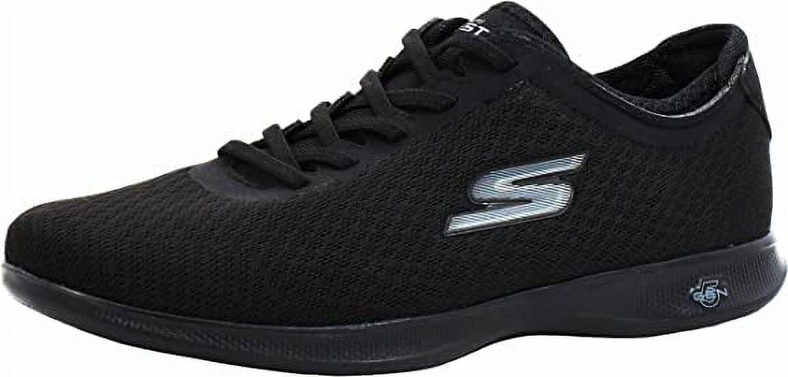 skechers women's go step lite-dash walking shoe, black mesh, 8.5 b m us ...
