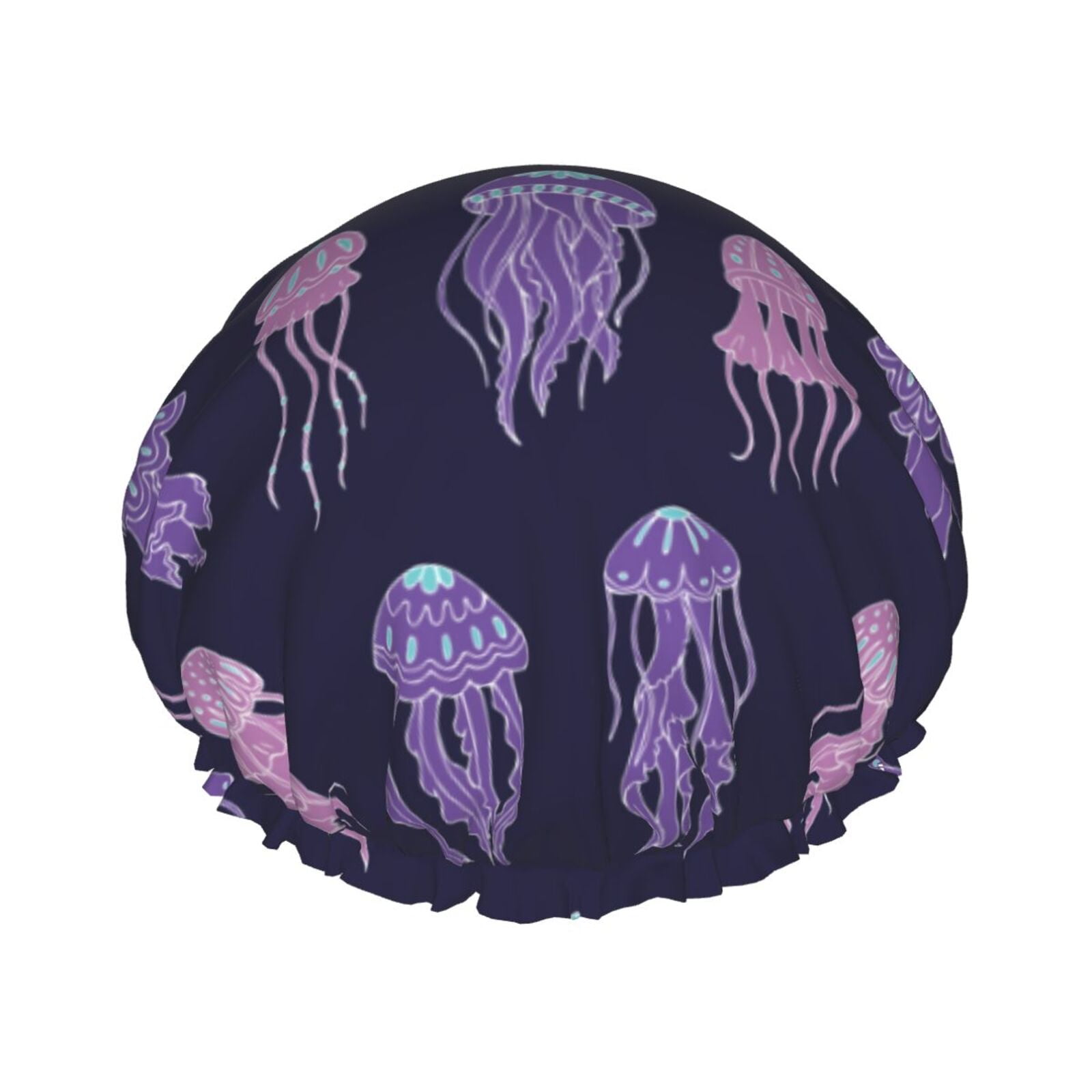 sketch jellyfish Shower Cap for Women, Double Waterproof Layers Shower ...