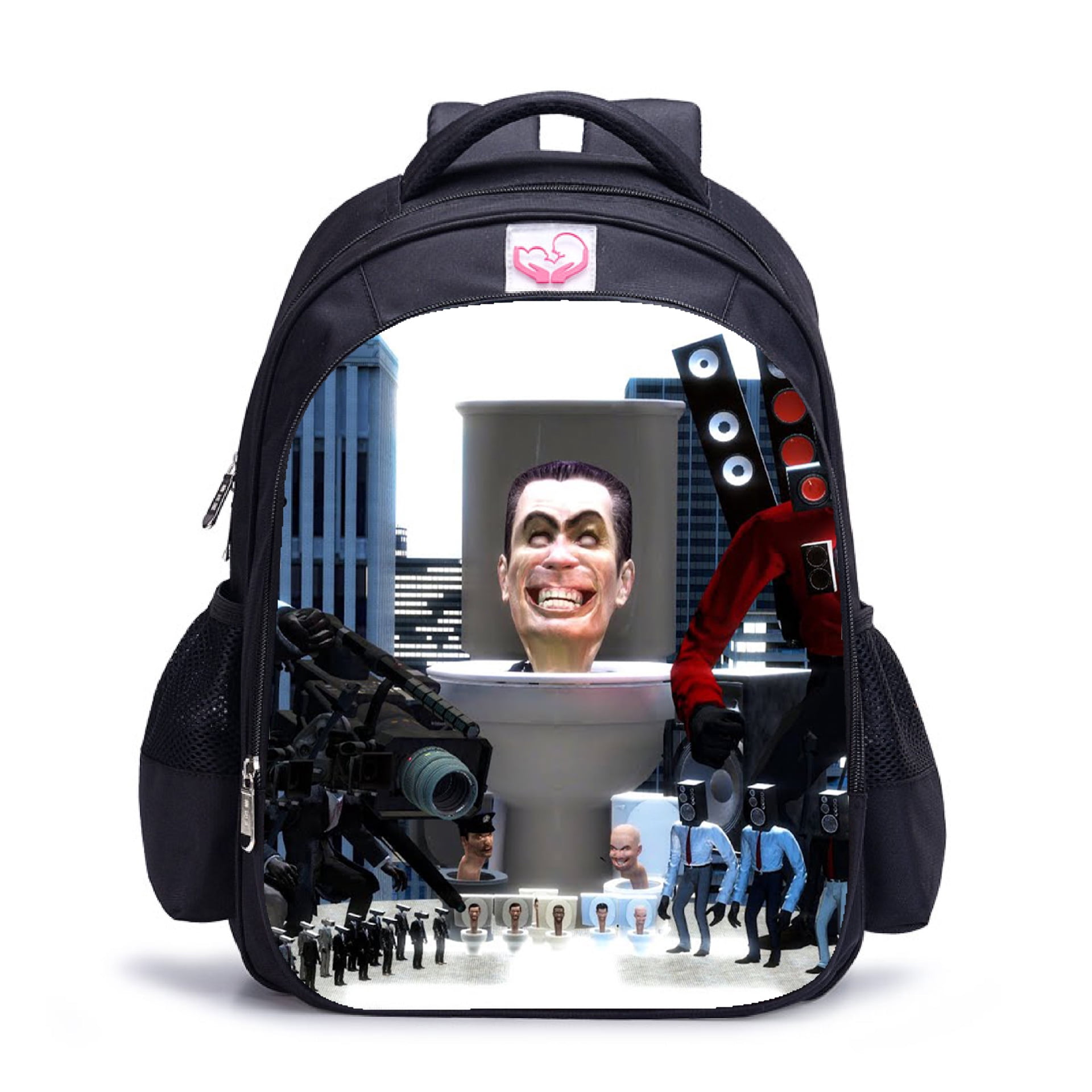 skibidi toilet Double Layer School Backpack Anime Printed Bookbag Teens ...