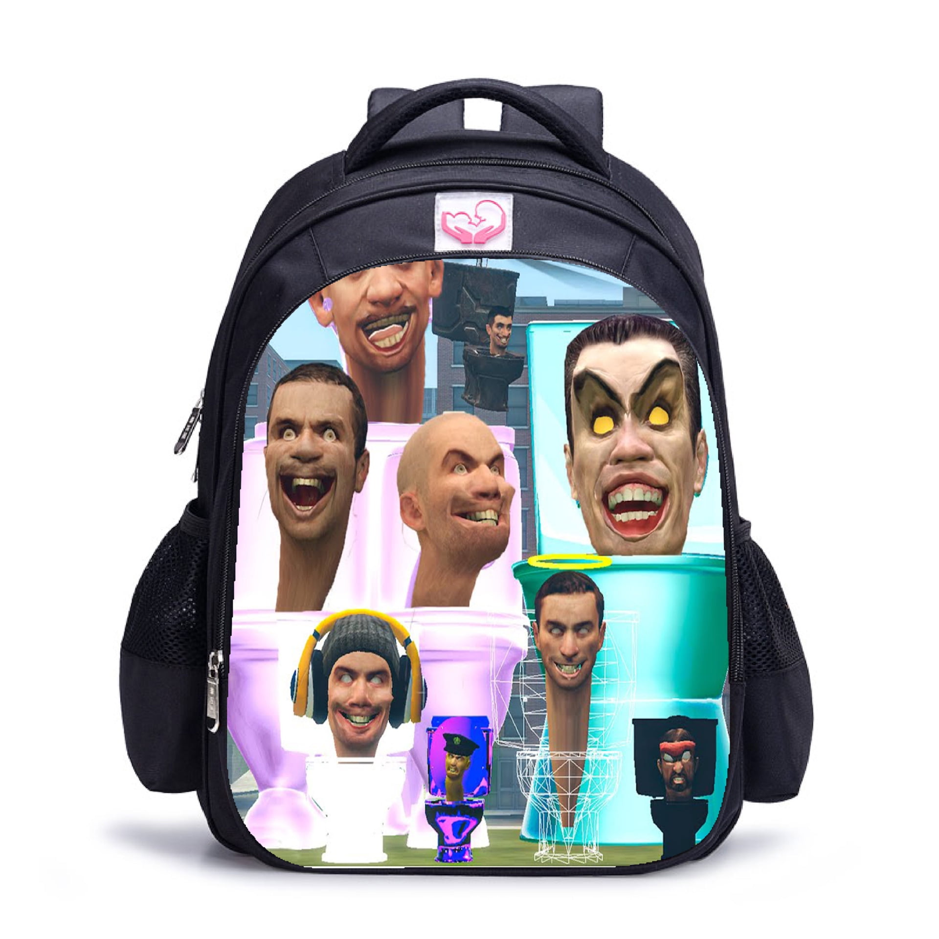 skibidi toilet Double Layer School Backpack Anime Printed Bookbag Teens ...
