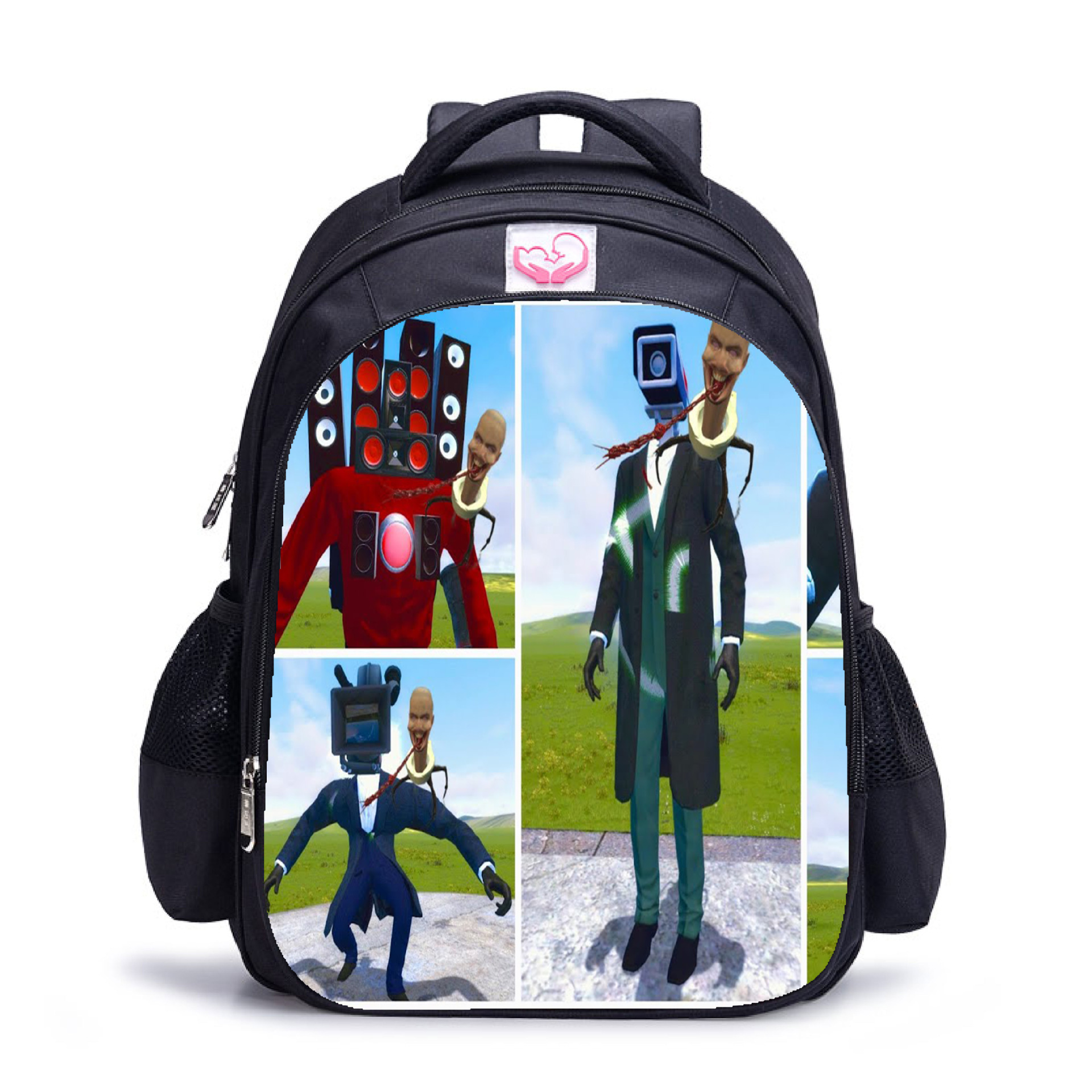 skibidi toilet Double Layer School Backpack Anime Printed Bookbag Teens ...