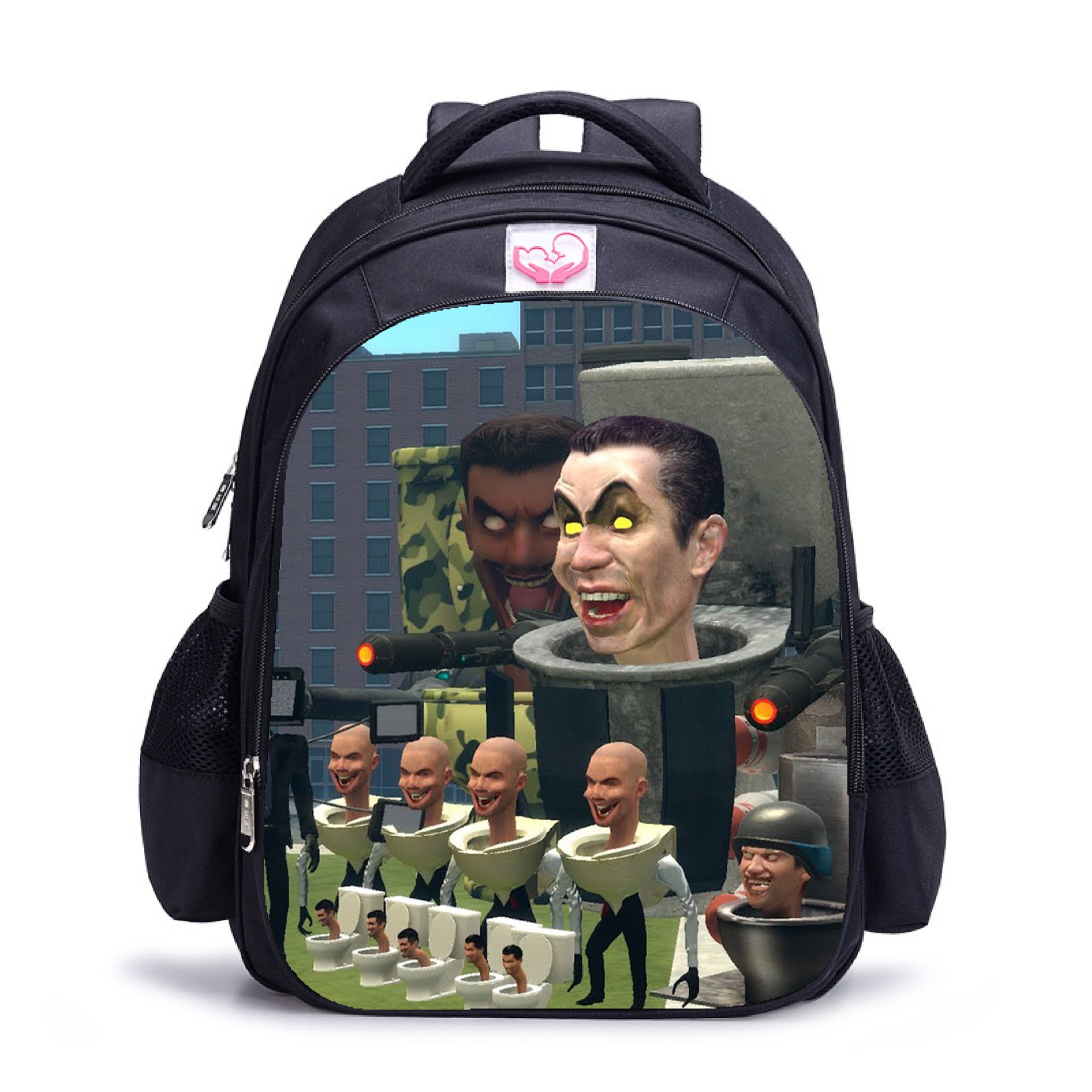 skibidi toilet Double Layer School Backpack Anime Printed Bookbag Teens ...