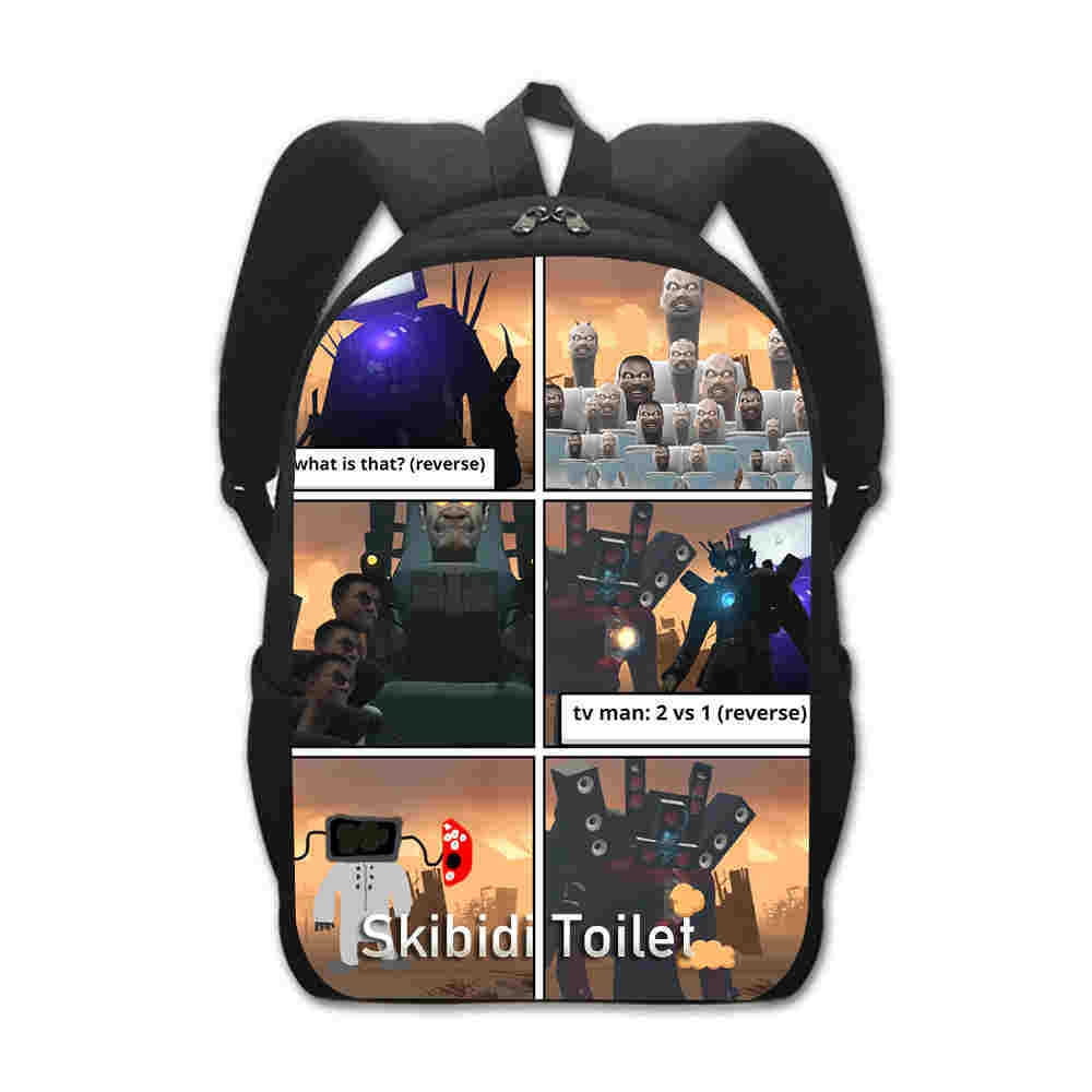 skibidi toilet cartoon backpack for elementary school students in ...