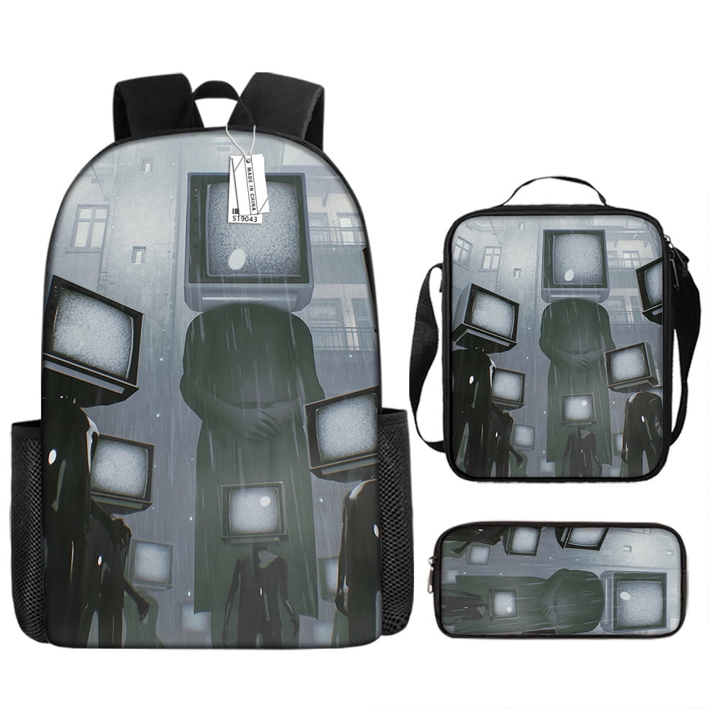 skibidi toilet toilet man spoof schoolbag Student backpack satchel pen ...