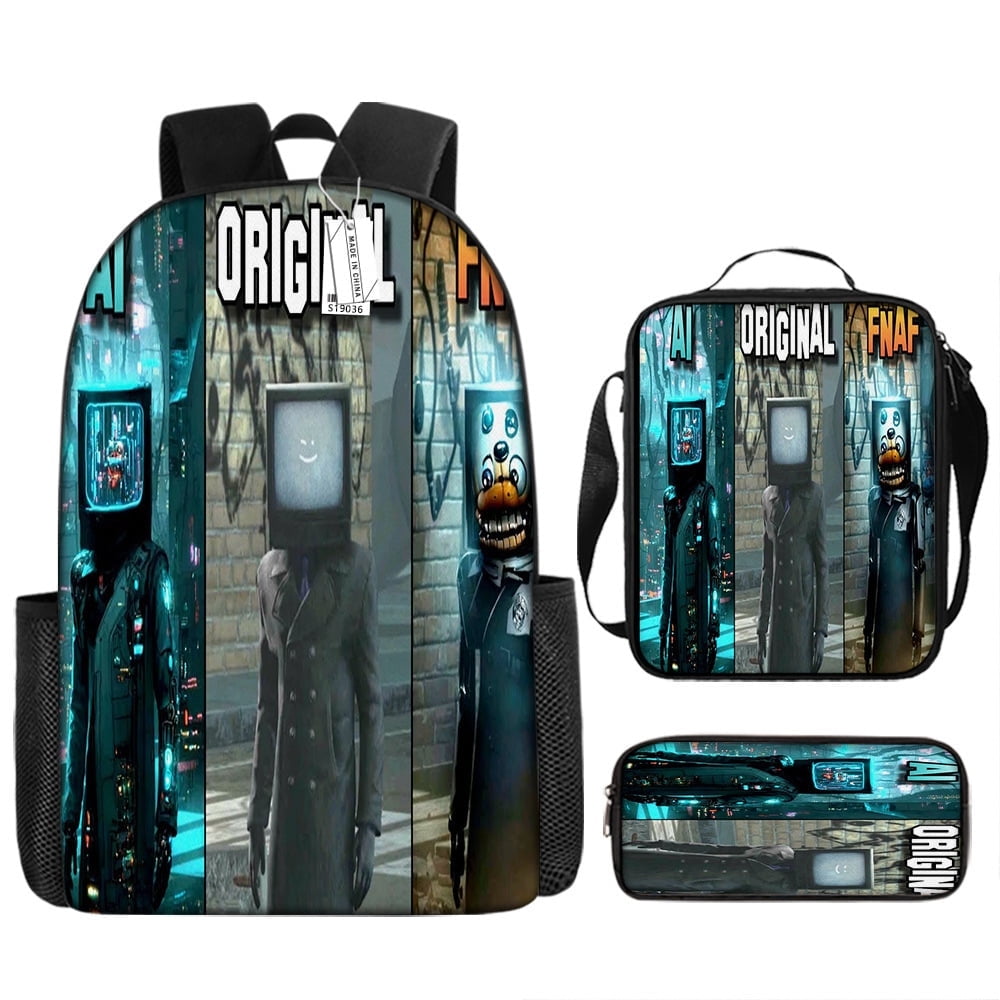 skibidi toilet toilet man spoof schoolbag Student backpack satchel pen ...