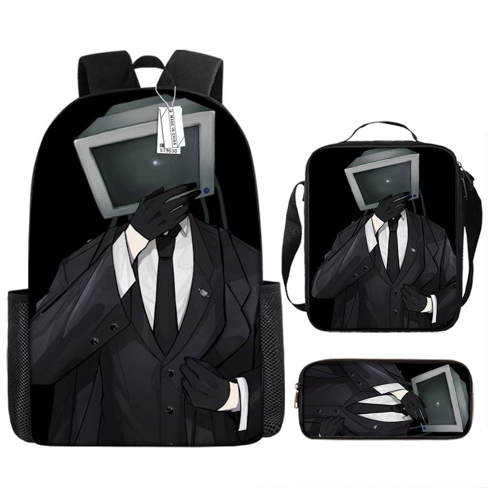 skibidi toilet toilet man spoof schoolbag Student backpack satchel pen ...
