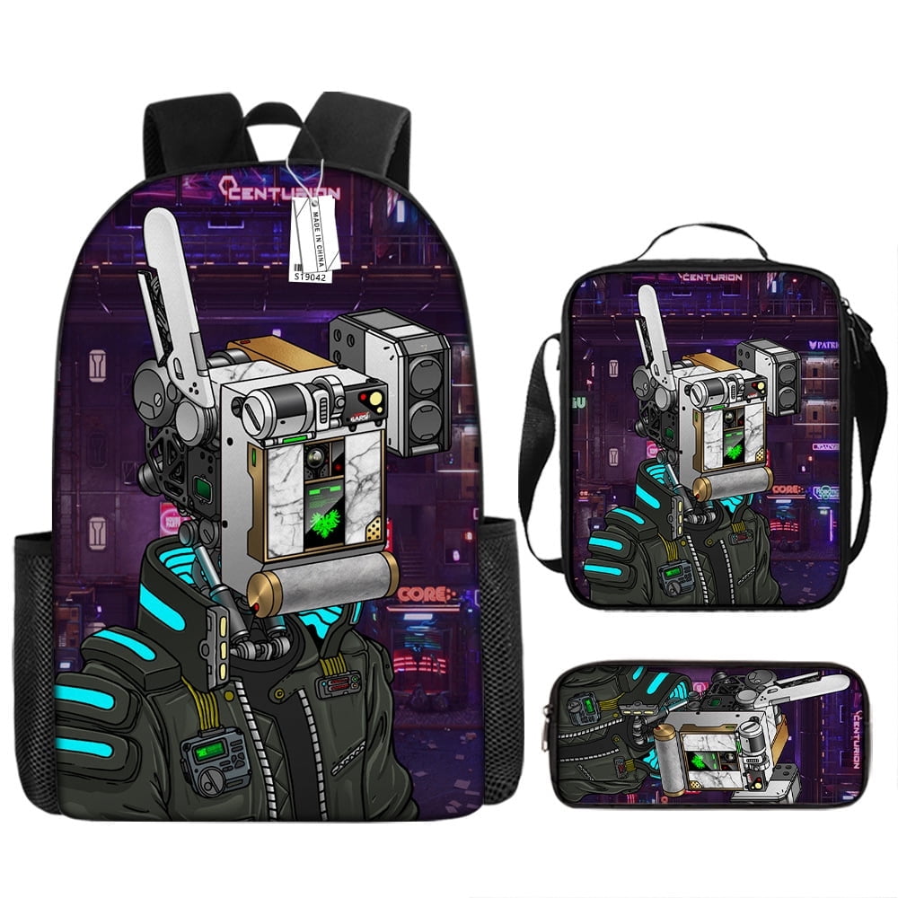 skibidi toilet toilet man spoof schoolbag Student backpack satchel pen ...