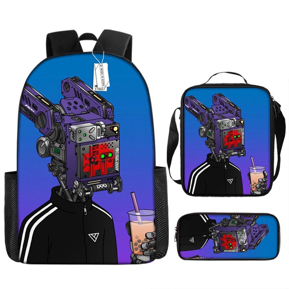 skibidi toilet toilet man spoof schoolbag Student backpack satchel pen ...