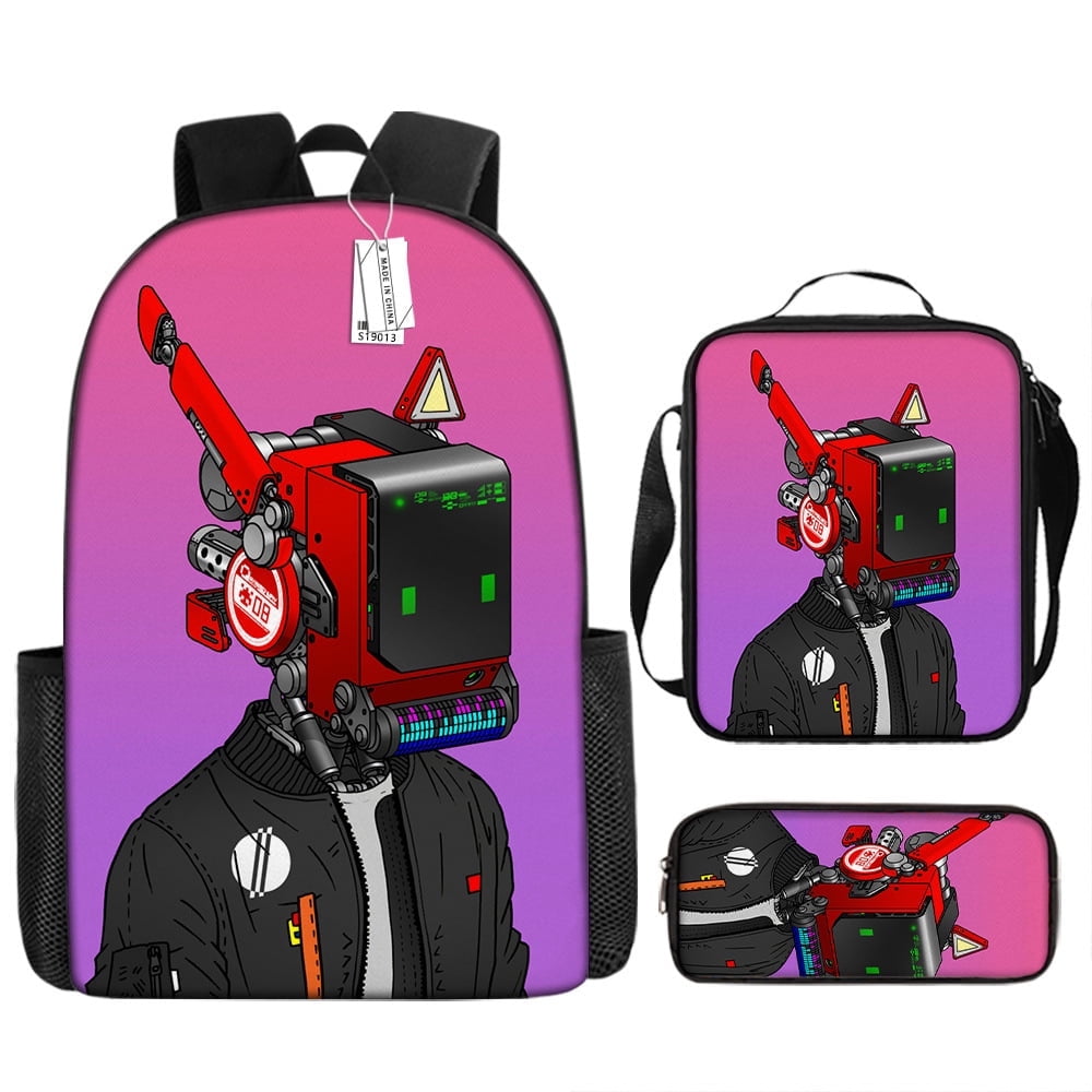 skibidi toilet toilet man spoof schoolbag Student backpack satchel pen ...