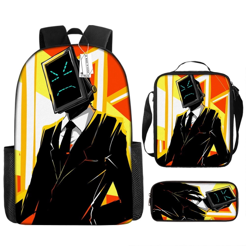 skibidi toilet toilet man spoof schoolbag Student backpack satchel pen ...