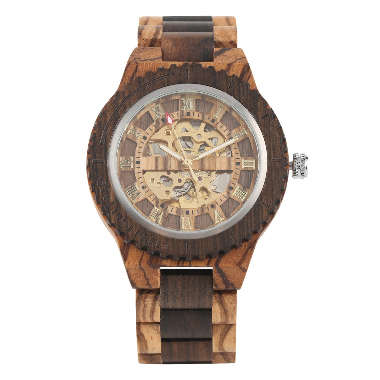 skidproof smart watch fashionable Dentily Men's Wooden Triangle ...