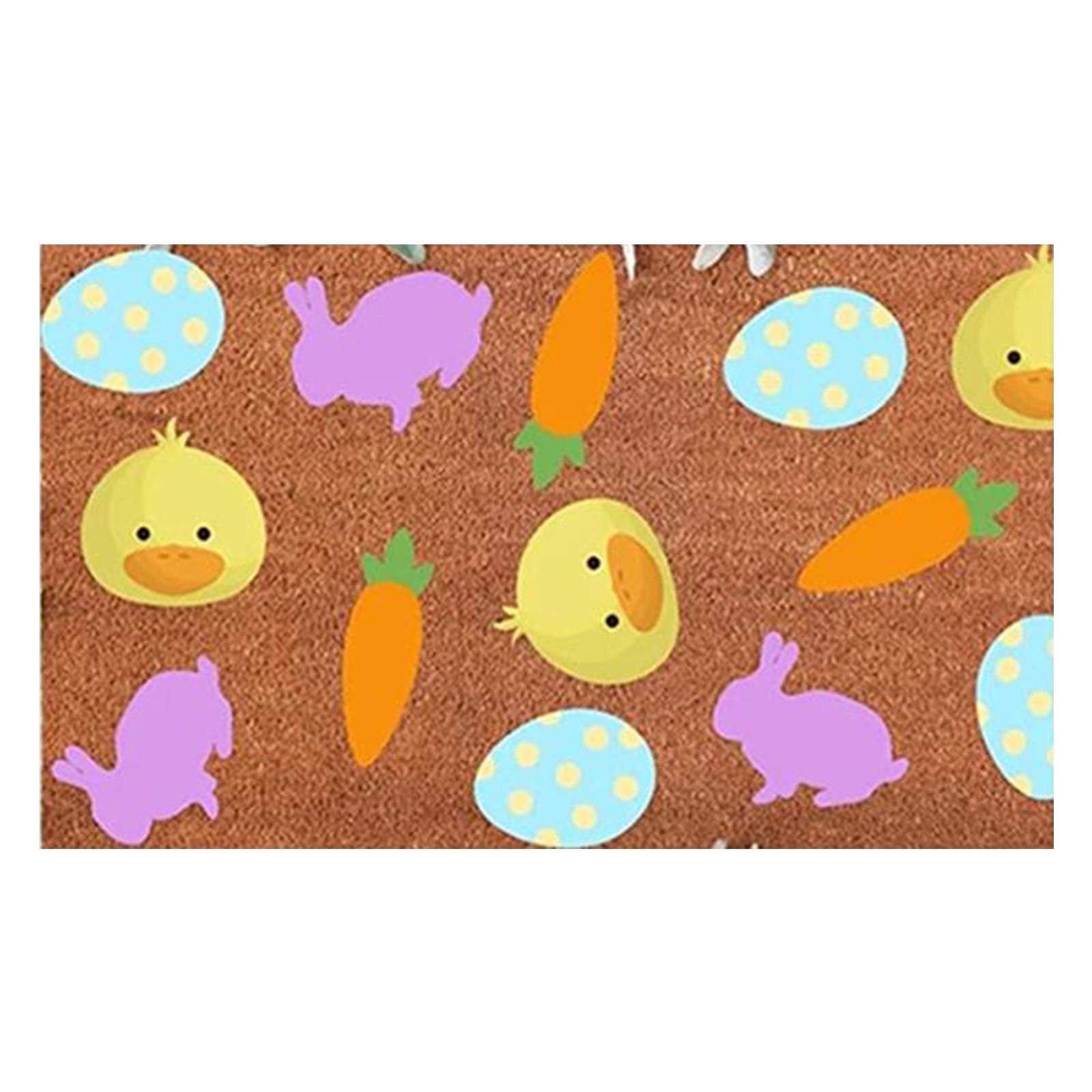 skpabo Easter Print Doormat Easter Eggs Rabbit Print Entryway Front ...