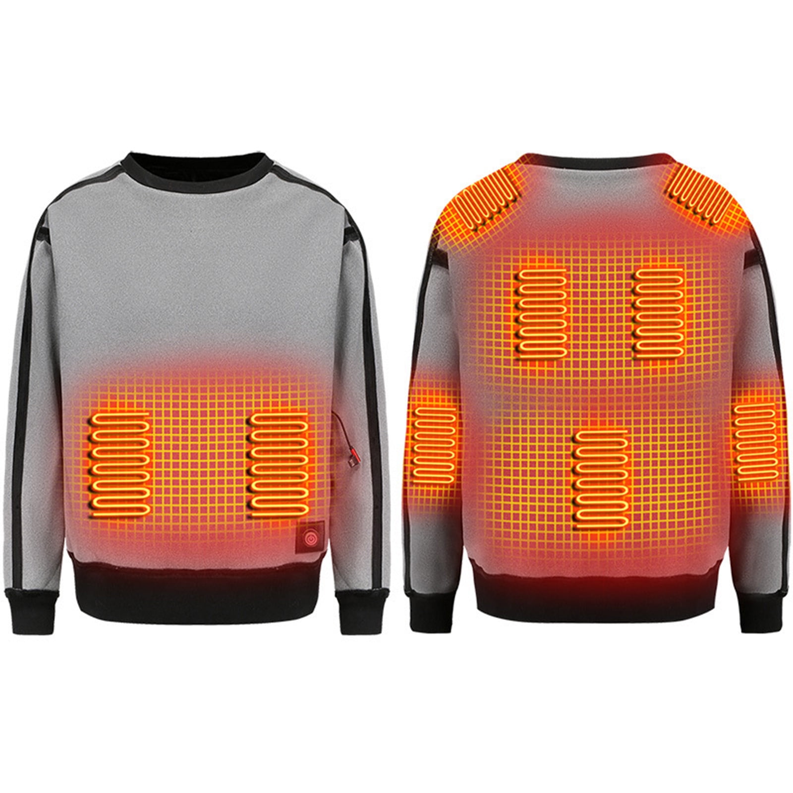 skpabo Heated Clothing Hoodie, Winter Thermal Fleece Body Warmer, USB ...