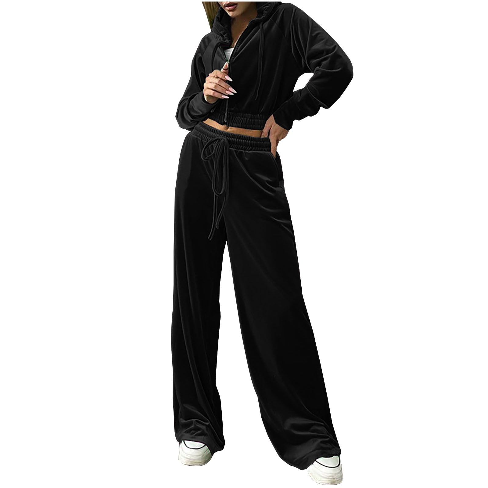 skpabo Velour Tracksuit Women Tracksuit Set 2 Piece Outfit Zipper ...