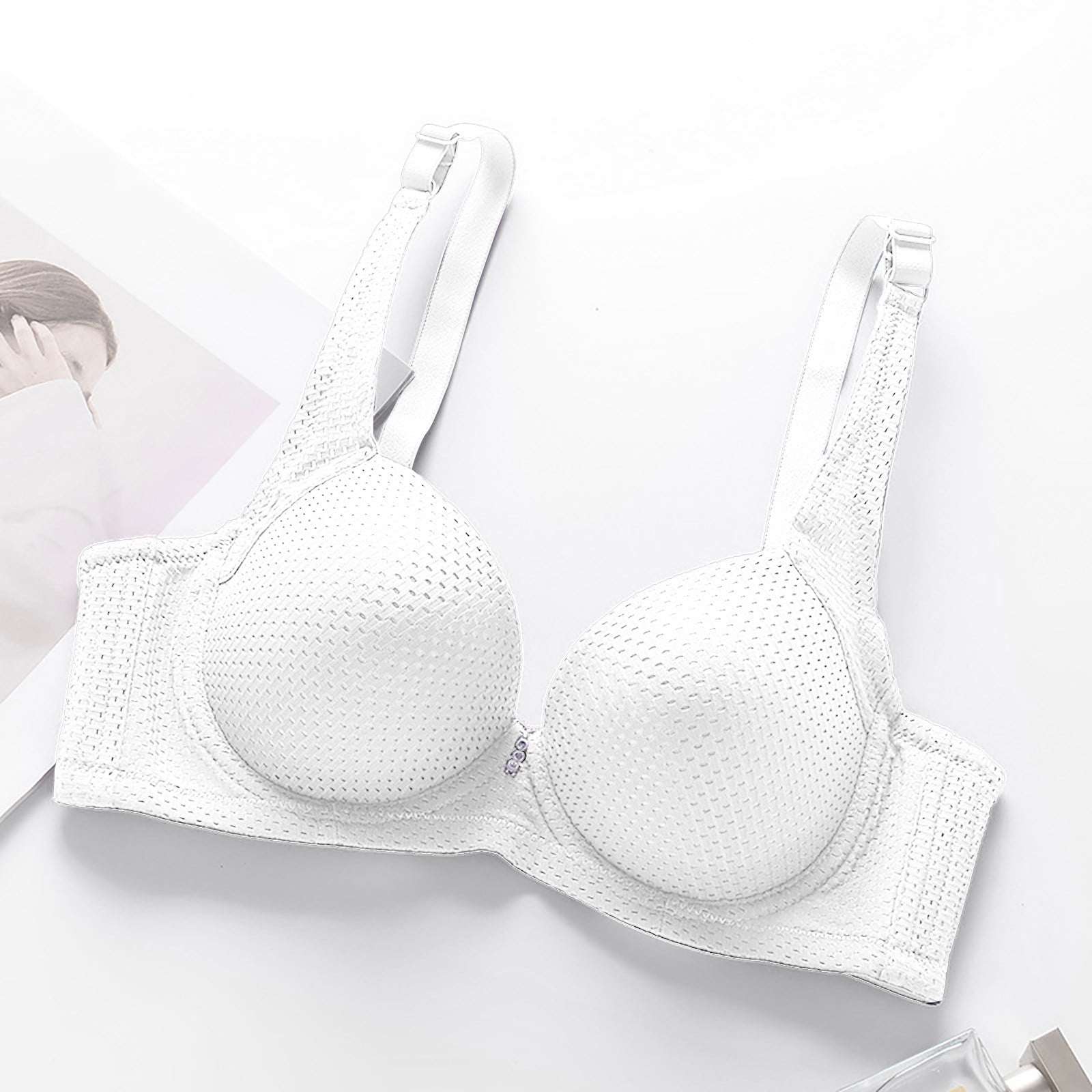 skpabo Women 2024 Bras Push Up Bra Corset Bra Non-Steel Ring Non-Marking Top Support Underwear ...