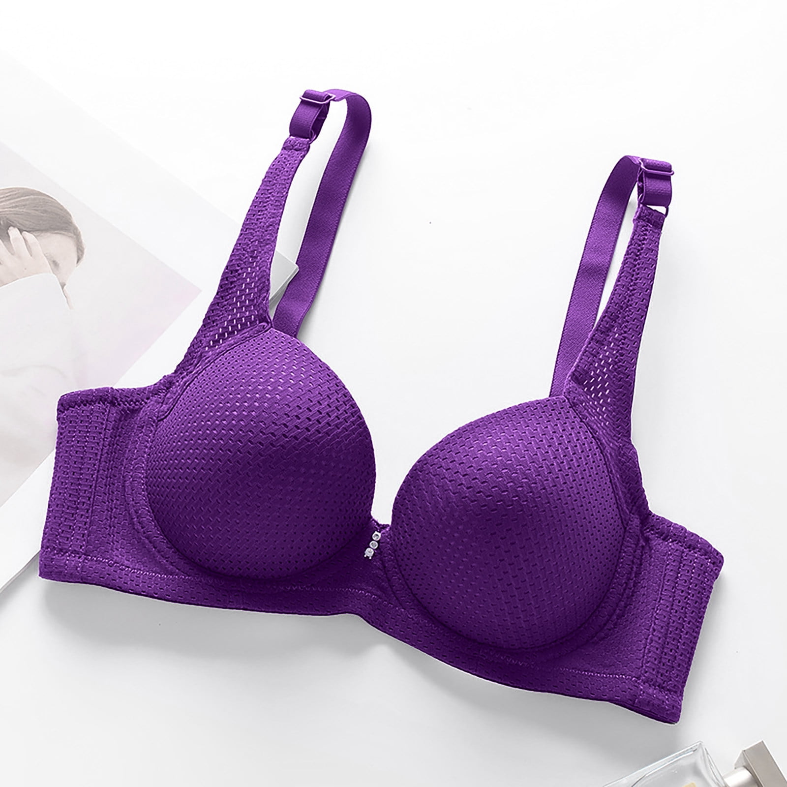 skpabo Women 2024 Bras Push Up Bra Corset Bra Non-Steel Ring Non ...