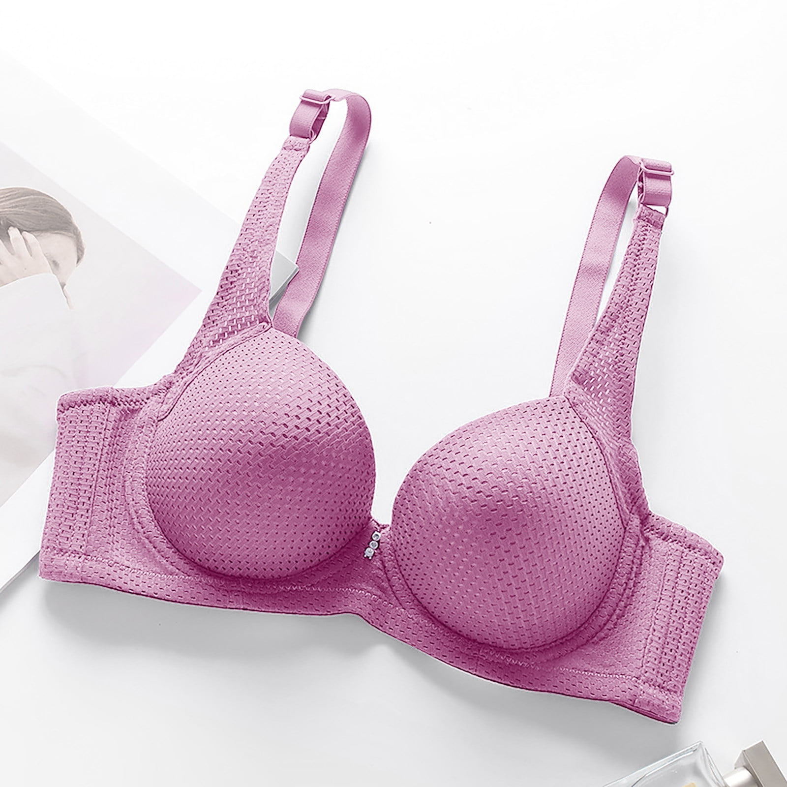 skpabo Women 2024 Bras Push Up Bra Corset Bra Non-Steel Ring Non ...