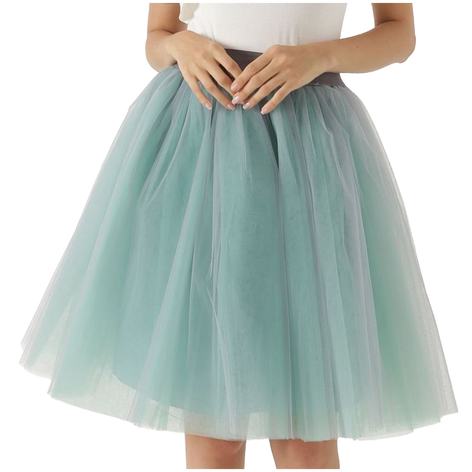 skpabo Women Holiday Tutu Skirt Lady Girls Skirts Swing Mesh Pleated ...