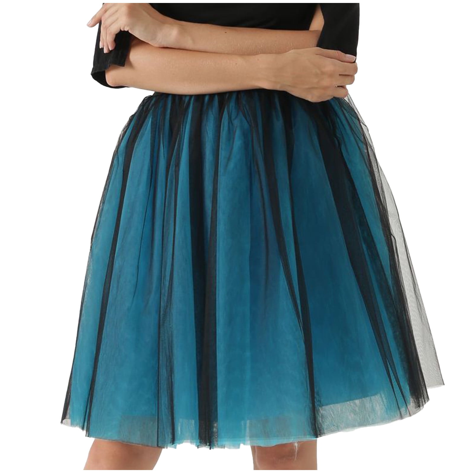 skpabo Women Holiday Tutu Skirt Lady Girls Skirts Swing Mesh Pleated ...