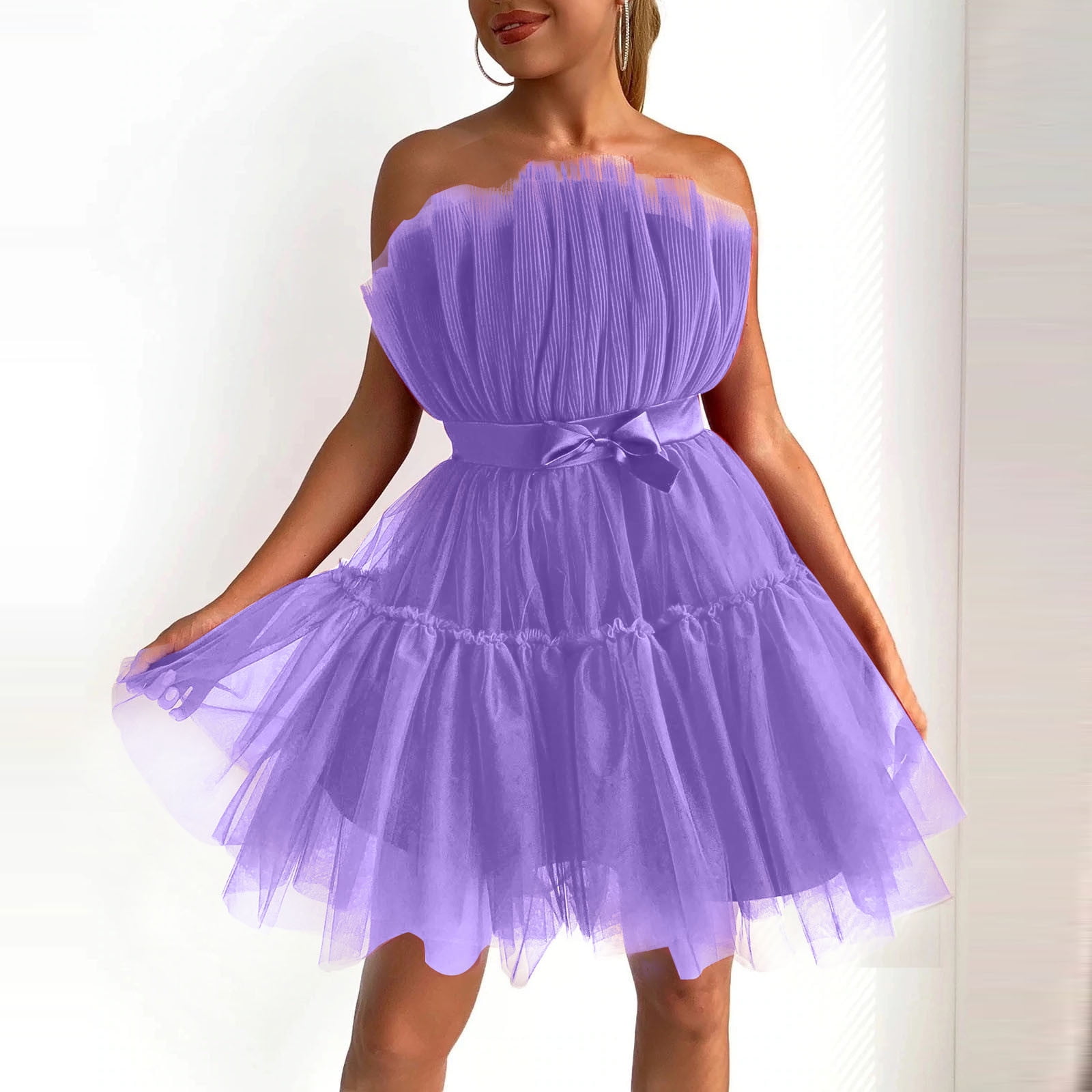 skpabo Women Pink Tutu Colour Blocking Tutu Skirts Fashion Teen Girls ...