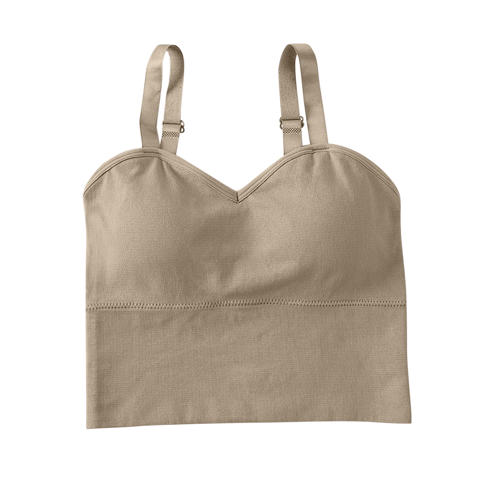 Skpabo Womens Double Comfort Crop Top Underwear One Piece Non Steel